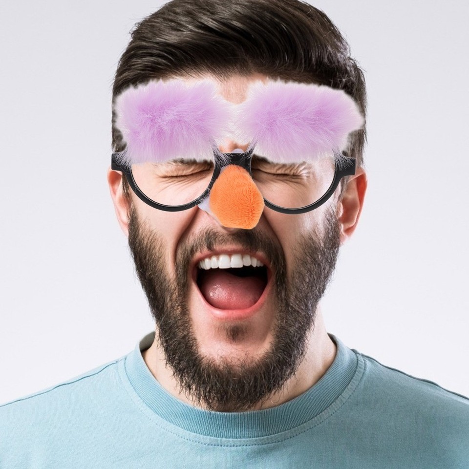 4pcs Halloween Clown Eyeglasses: Funny Prank Glasses With Fake Nose ...