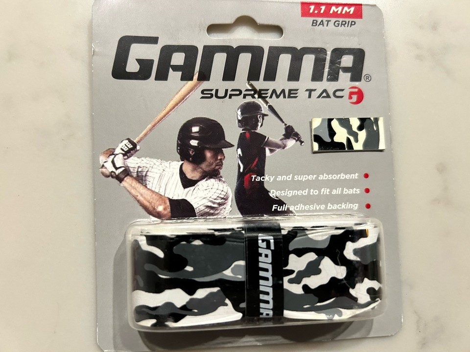 5 New Gamma Supreme Tac Baseball Softball Bat Grip Tape * Camo Red Grey ...