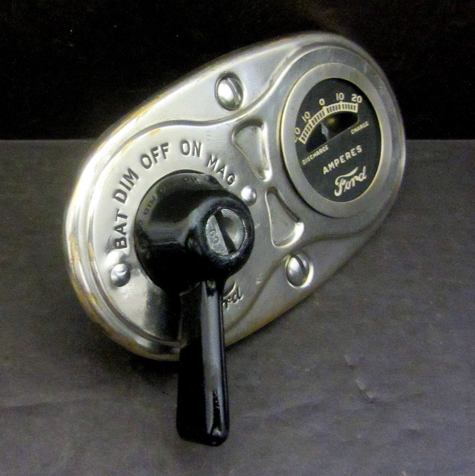 #69 VNTG ORIG 1926-1927 MODEL T FORD KEY IGNITION- SWITCH- AMP GAUGE ...