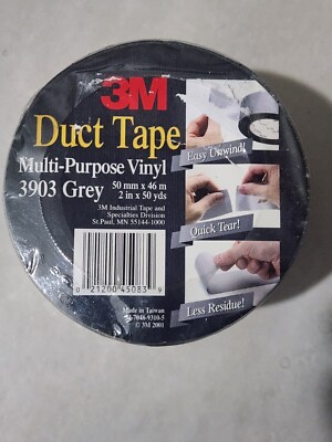 3M 3903 GREY VINYL DUCT TAPE 2" by 50 yds 2-PACK | eBay