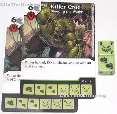 2x KILLER CROC: BLOOD IN THE WATER 61/124 Batman Dice Masters DC | eBay