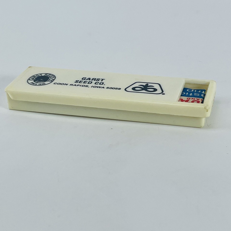 Coon Rapids Iowa Garst Seed Co VTG Plastic Travel Band Aid Dispenser ...