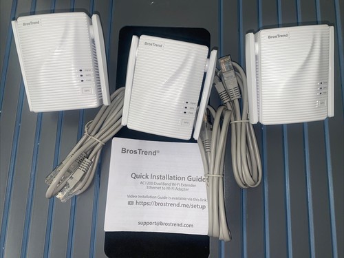 Set Of 3 Bros Trend 1200Mbps WiFi Extender Signal Booster Repeater ...