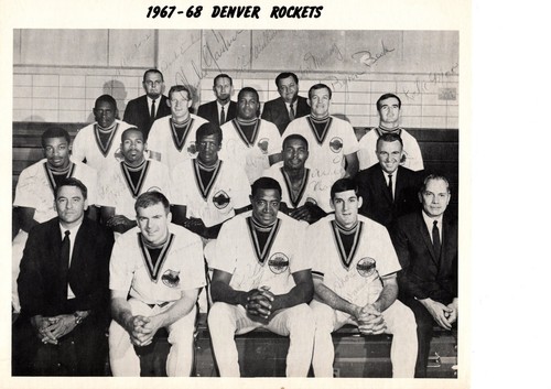 VINTAGE ORIGINAL 1967 1968 DENVER ROCKETS 8X10 TEAM PHOTO ABA ...