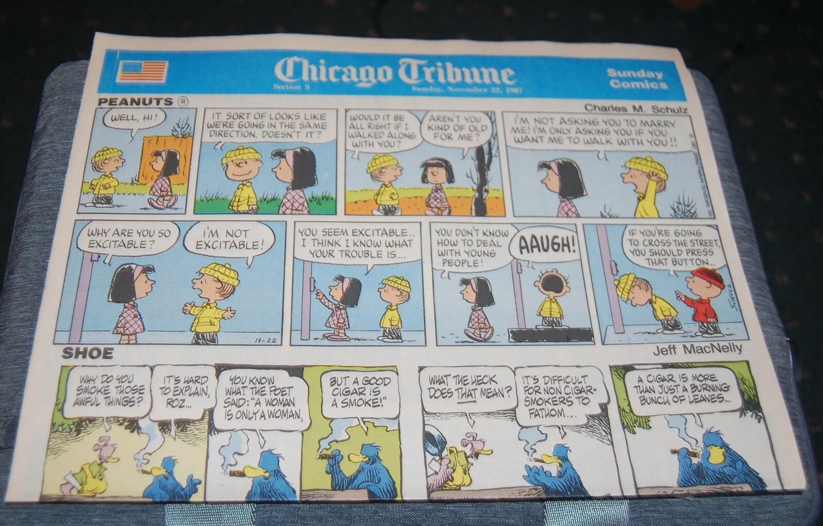 Nov 22 1987 Sunday Chicago Tribune Comic Section Spiderman,Peanuts ...