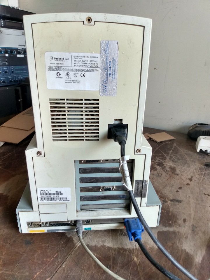 VINTAGE PAKARD BELL PLATINUM INTEL PENTIUM 133MHZ DESKTOP COMPUTER A950 ...