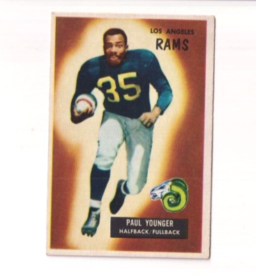 PAUL TANK YOUNGER 1955 BOWMAN FOOTBALL #38 LOS ANGELES RAMS VINTAGE ...