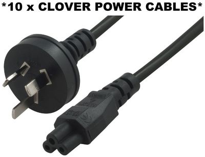 10 pcs 1.5m Clover Leaf Cord Plug 3-Pin Power Lead Cable Laptop ...