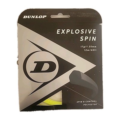 Dunlop Explosive Spin Yellow Tennis String 17 Gauge 1.25mm Premium ...