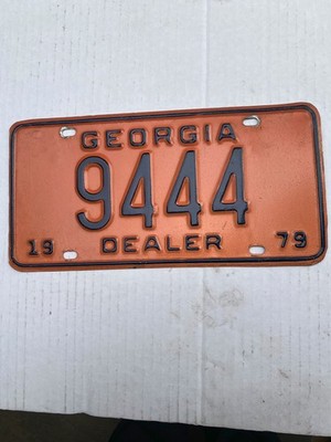 1979 Georgia Dealer license Plate 9444 | eBay