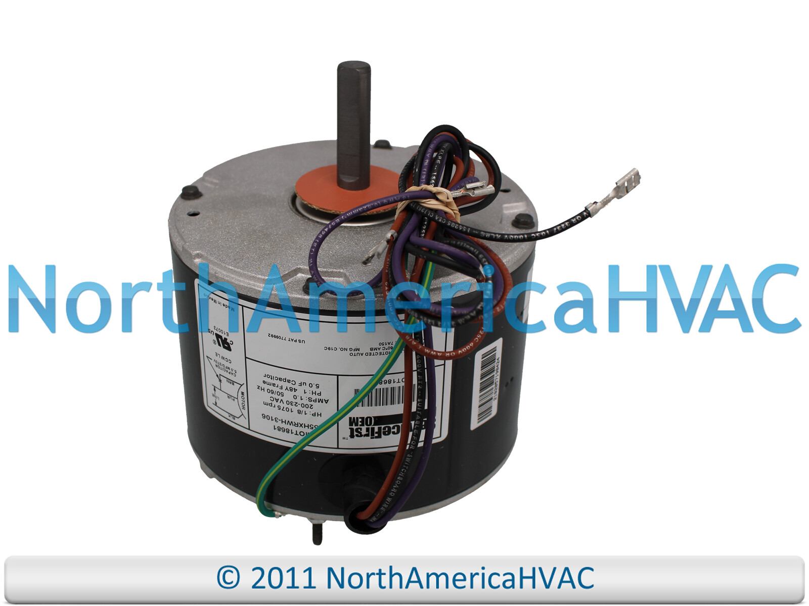 Trane American Standard Condenser FAN MOTOR 1/5 HP Fits X70370297010 ...