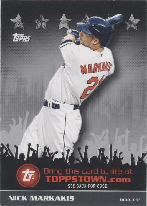 2009 Topps - Toppstown Redemption Code Cards Nick Markakis #TTT11 for ...