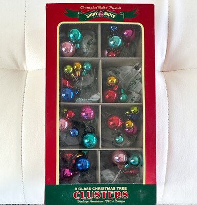 CHRISTOPHER RADKO Vintage Celebration Clusters (Set of 8) Boxed Shiny ...