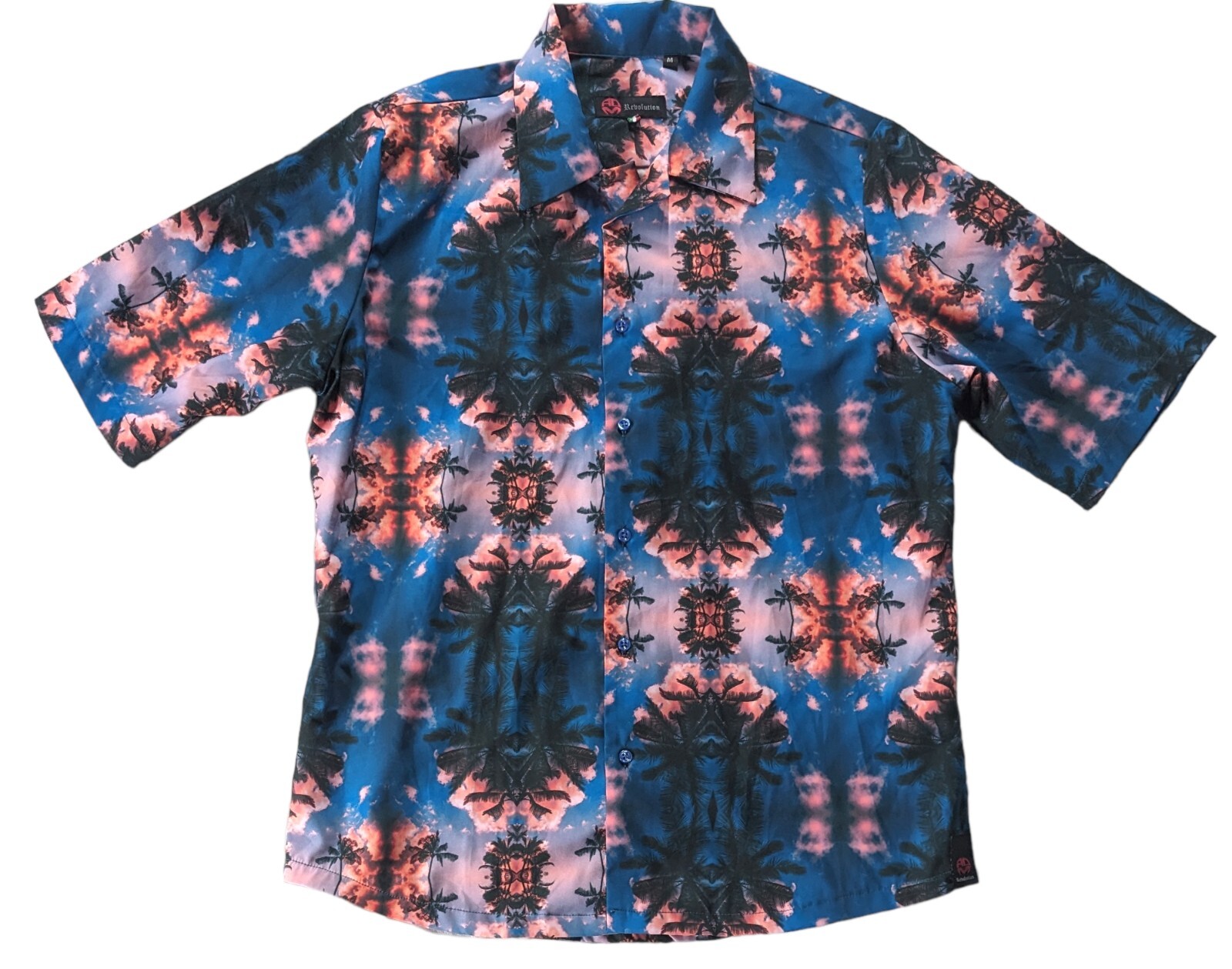 Adm denim revolution Hawaiian Shirt Mens Size M| Made In Italy | eBay