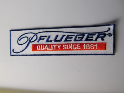 PFLUEGER FISHING REELS PATCH HAT VEST BADGE QUALITY SINCE 1881 FLY SPIN ...