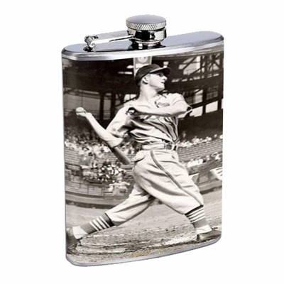 Stan Musial St. Louis Cardinals Flask D86 8oz Stainless Steel Black ...