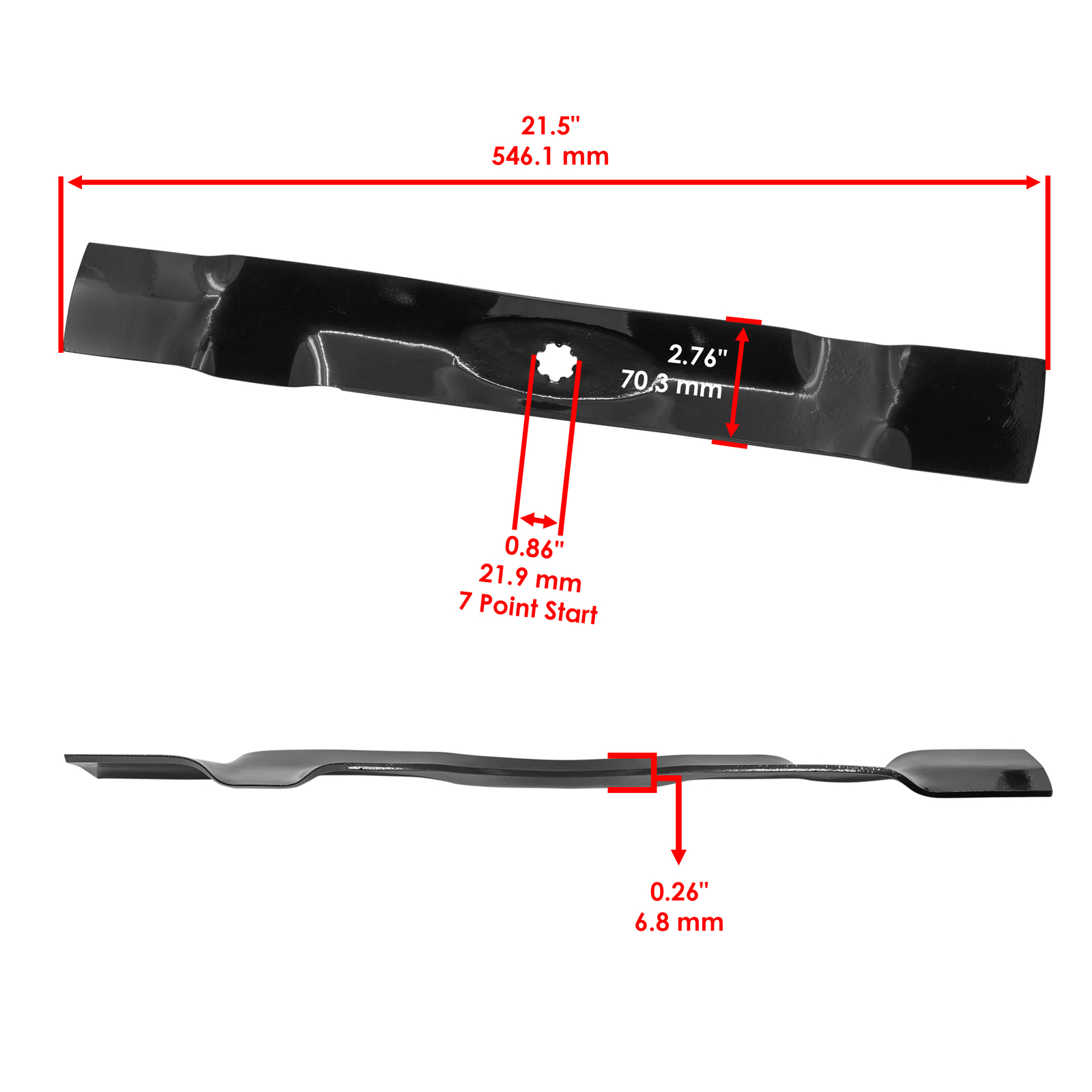 2 Deck Blade For John Deere D110 D120 D125 D130 LA100 LA105 (21 3/8"L ...