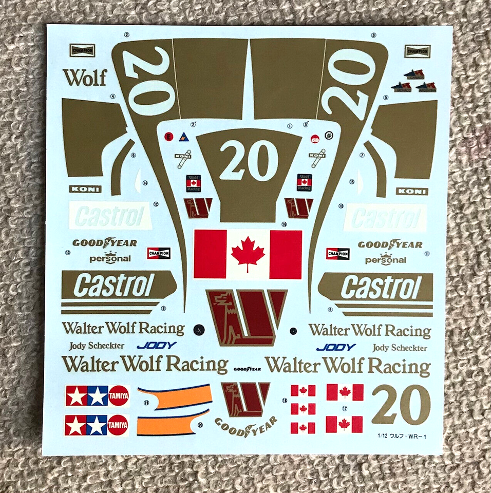 TAMIYA 1/12 WOLF WR1 FORD F1 Racing Car Plastic Model Kit Big Scale ...