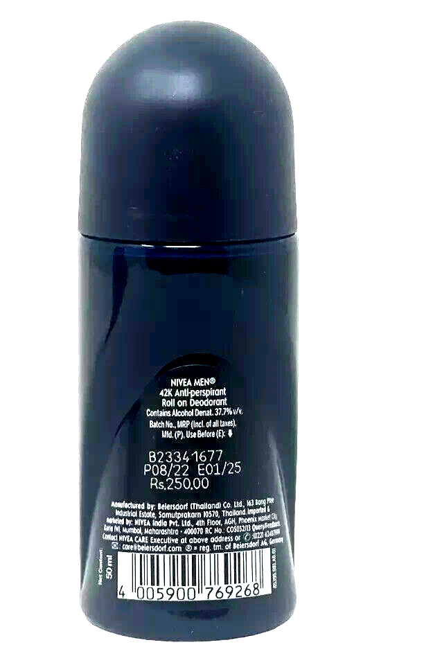 NEW Nivea Men 42k For Runners Original Roll-on Deodorant 48H 50ml Each ...