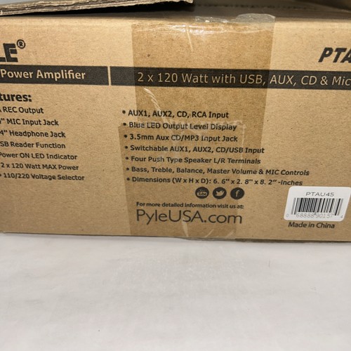 Pyle PTAU45 2 Channel Power Amplifier for sale online | eBay