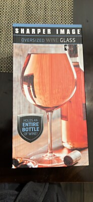 Sharper Image Oversized Wine Glass, Holds An Entire Bottle Of Wine ...