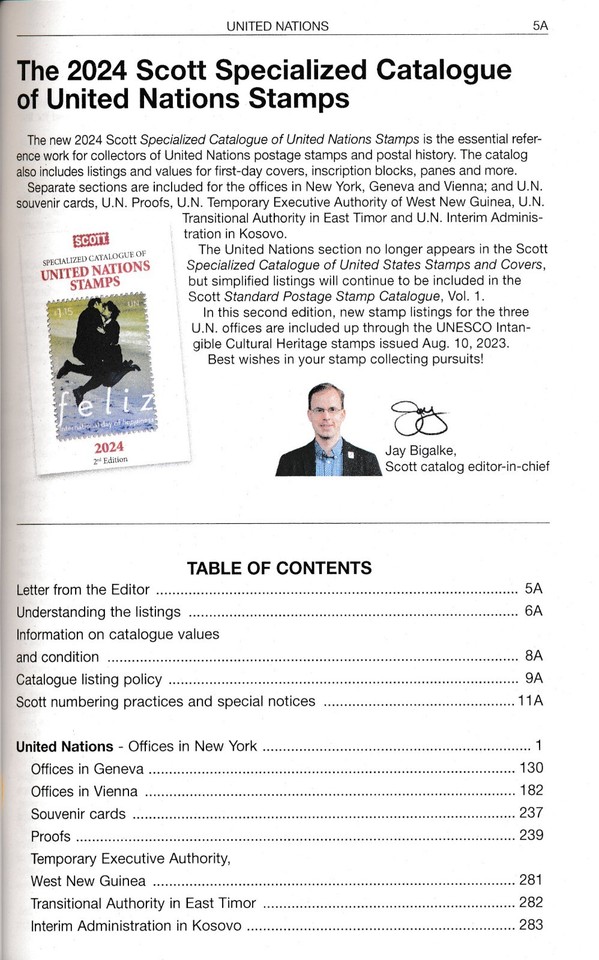 Scott SPECIALIZED Catalog 2025 UNITED NATIONS STAMPS & COVERS ...