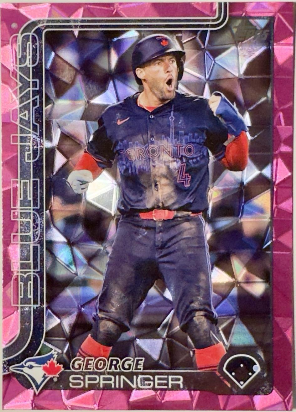 2025 Topps Series 1 - George Springer #82 Pink Diamante Foil for sale ...