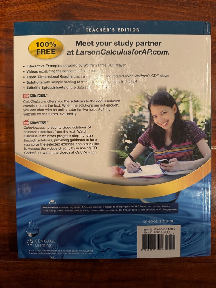 Calculus for AP with CalcChat & CalcView by Ron Larson and Paul ...