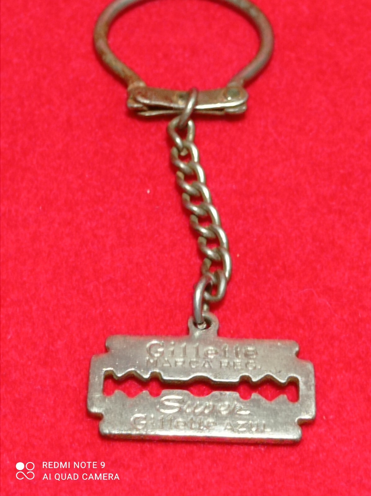 XIX SUMMER OLYMPIC GAMES MEXICO 1968 GILLETTE KEYCHAIN PROMOTIONAL BLUE ...