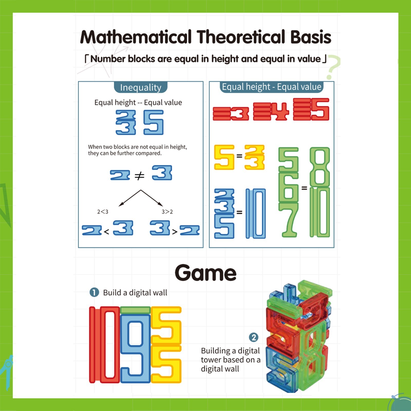 Zummy Math Number Manipulatives Education Unique Memory Blocks Math ...