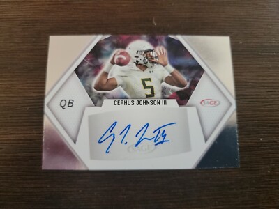 Cephus Johnson III 2023 Sage Low Series SILVER Auto Autogragh Rookie Rc ...
