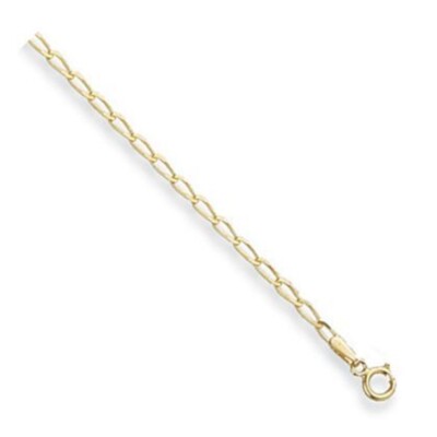 9ct Yellow Gold Rada Chain Necklace - 2mm Thick - Various Lengths ...