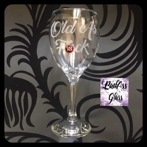 *WARNING* Rude Funny Swear Word Offensive Adult Old Explicit Wine Glass ...