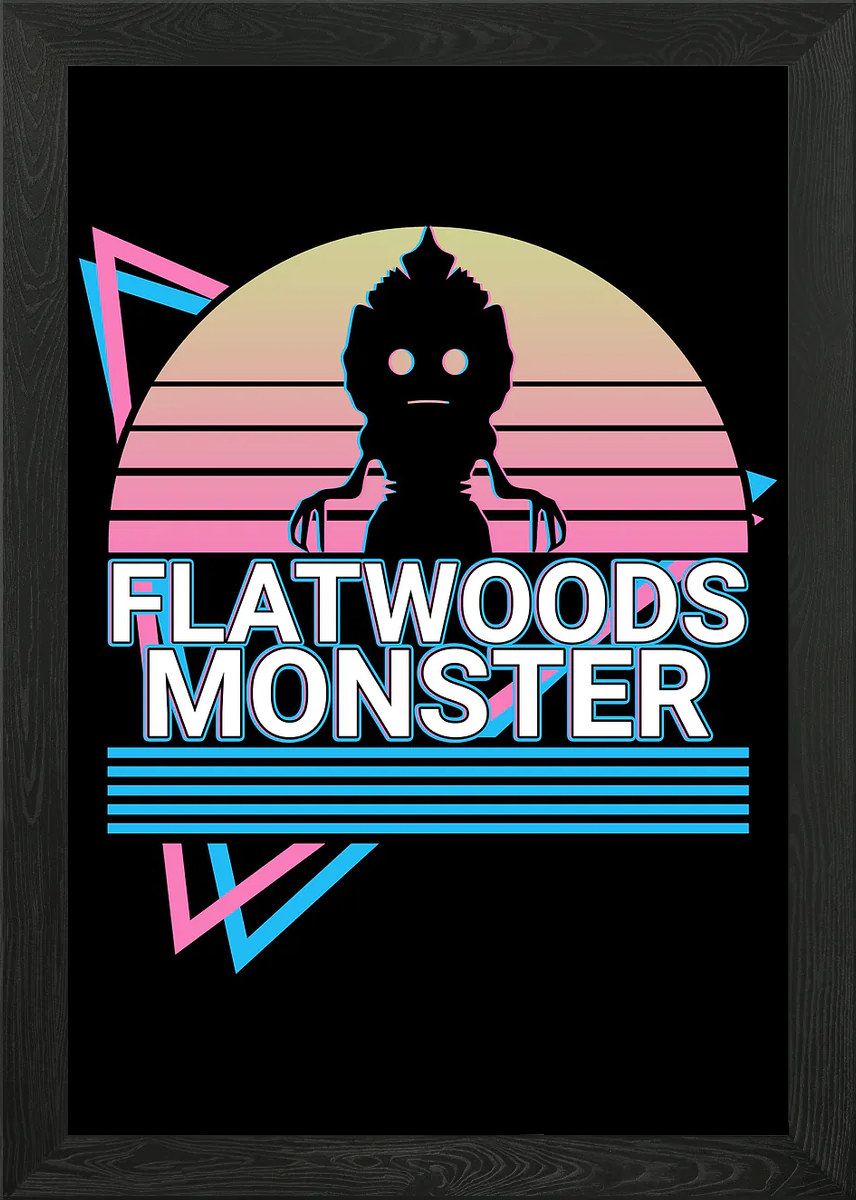 Flatwoods Monster Cryptid Framed Wall Art Poster Canvas Print Picture ...