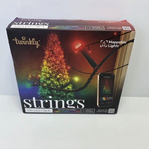 Twinkly Smart Light String 100 LED RGB Generation II Multi Color 26ft ...