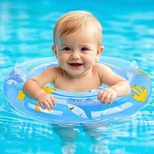 Baby Swimming Floats with Adjustable Seat,Pvc Double-Layer Inflatable ...