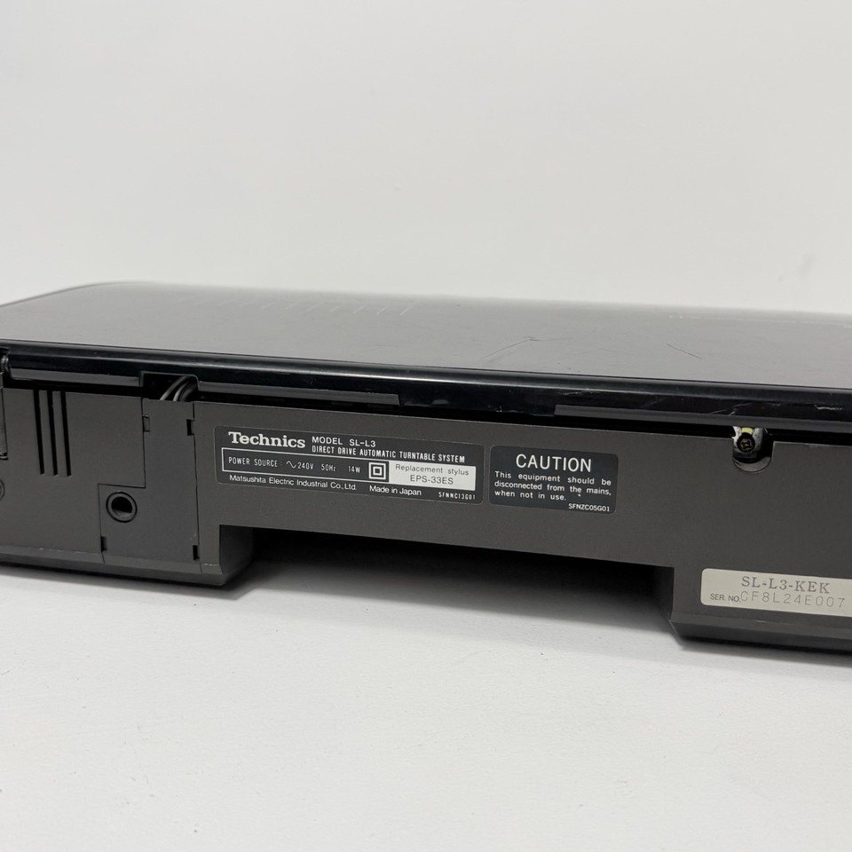 Technics Direct Drive Automatic Turntable System SL-L3 Working W/ New ...