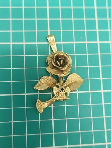 Vtg Freemason Masonic Scottish Rite Rose Gold Tone Pendant | eBay UK