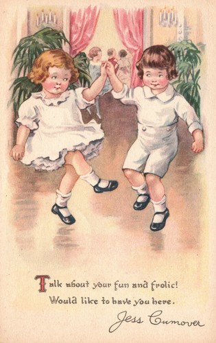 Vintage Postcard 1919 Talk About Your Fun and Frolic Dancing Kids Boy ...