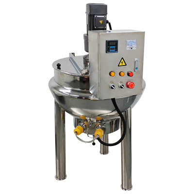100L 26.5gallon Vertical Jacketed Kettle Sandwich Steam Pot 220V ...