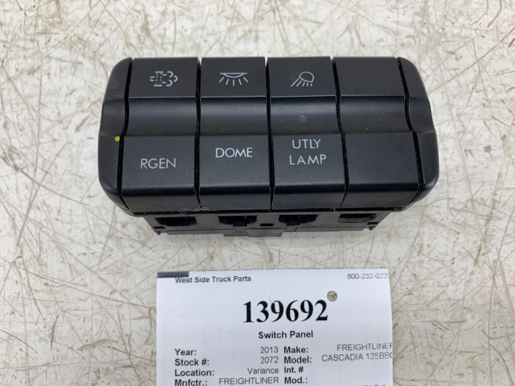 Freightliner Rocker Switch Panel RGEN DOME UTLY LAMP From 2013 Cascadia ...