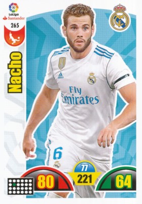 265 NACHO # ESPANA REAL MADRID.CF CARD ADRENALYN LIGA 2018 PANINI | eBay