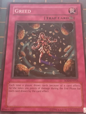 SB-137 Yu-gi-oh Trading Card Greed Trap Card SOD-EN055 | eBay