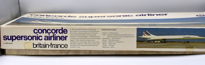 CONCORDE SUPERSONIC AIRLINER PLASTIC MODEL KIT, 1/100 SCALE, 23" LONG ...