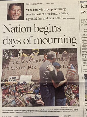 Death of 40th US President Ronald Reagan June 07 2004 Historic ...