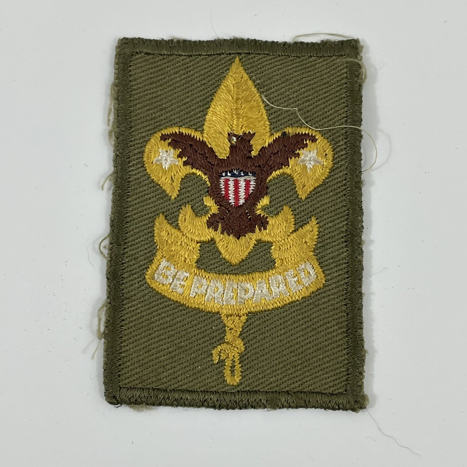 Vintage Boy Scouts Be Prepared Fleur-De-Lis USA Flag Embroidered Sew On ...
