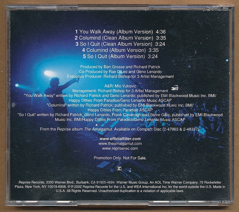 Filter - The Amalgamut RARE promo CD sampler w/ clean versions '02 | eBay