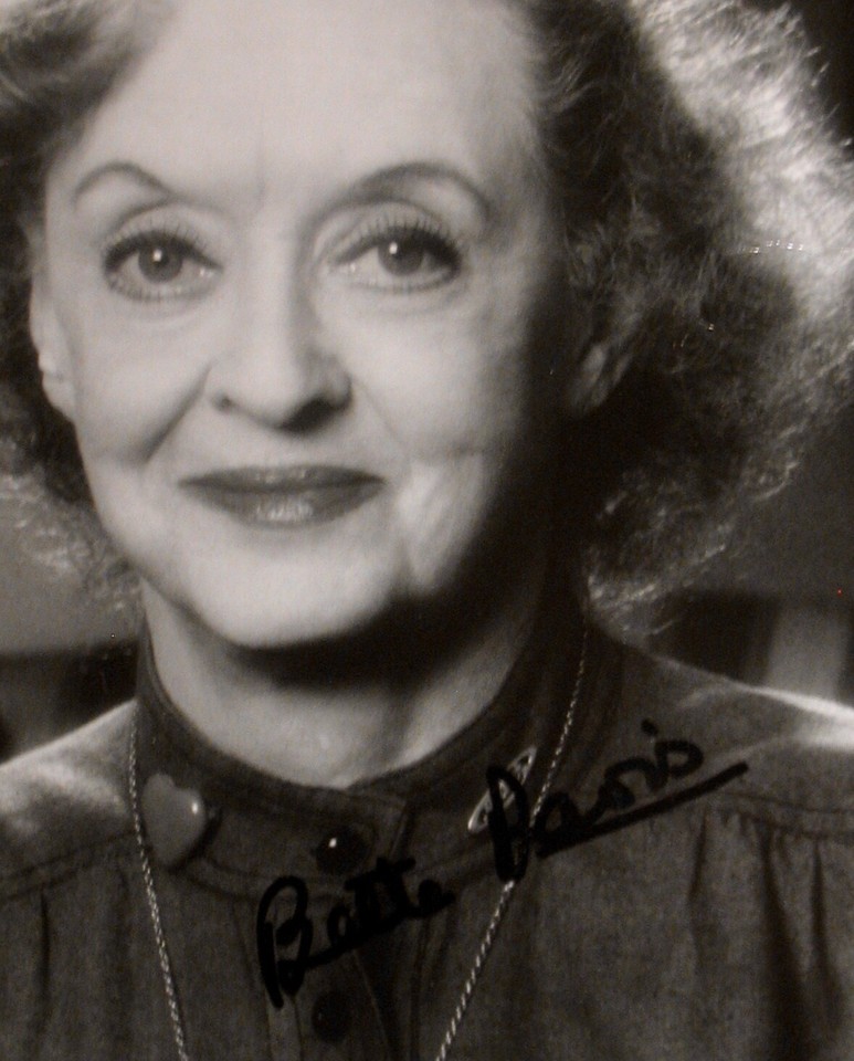 BETTE DAVIS~Autographed 8x10 Photograph From This Hollywood Legend | eBay