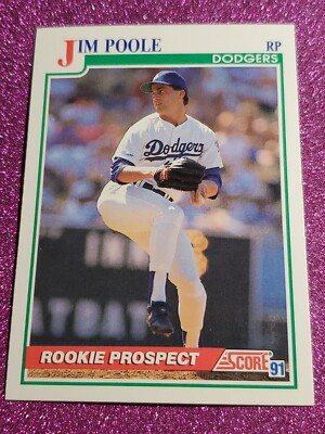 1991 Score Jim Poole RC Rookie Prospects Los Angeles Dodgers #357 | eBay