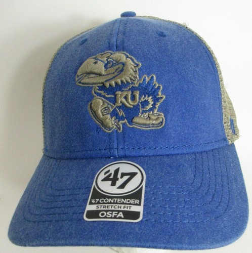 KU Hat Kansas University Jayhawks Trucker 3D Embroidery Flexfit Fitted ...